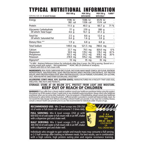 Pro Mass Nutritional Performance Labs