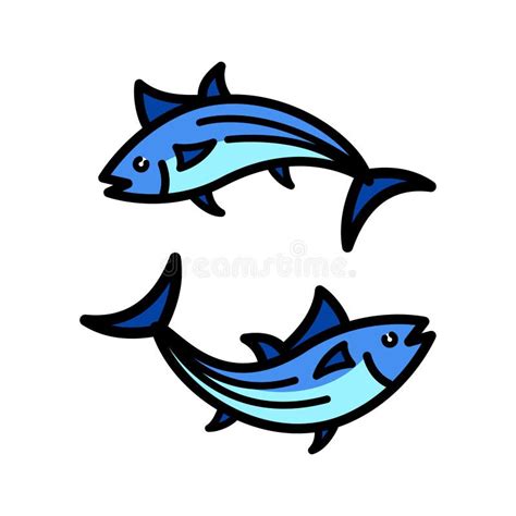 Skipjack Tuna Line Icon Vector Stock Illustrations 132 Skipjack Tuna