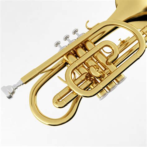 Cornet Musical Instrument 3d Model By Plutonius3d