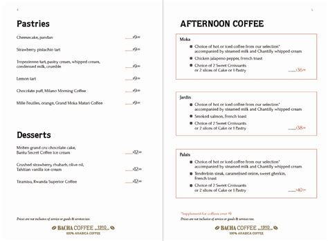 Bacha Coffee Menu And Prices List Singapore 2026
