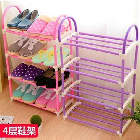 Plastic Splicing Detachable Simple 4 Storey 3 Compartment Shoe Cabinet
