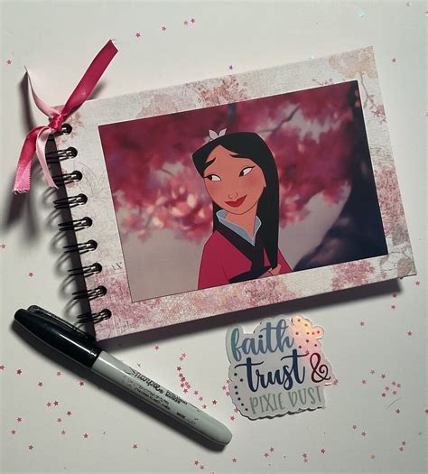 Disney Mulan Autograph Book Personalized Journal Handmade Signatures 30
