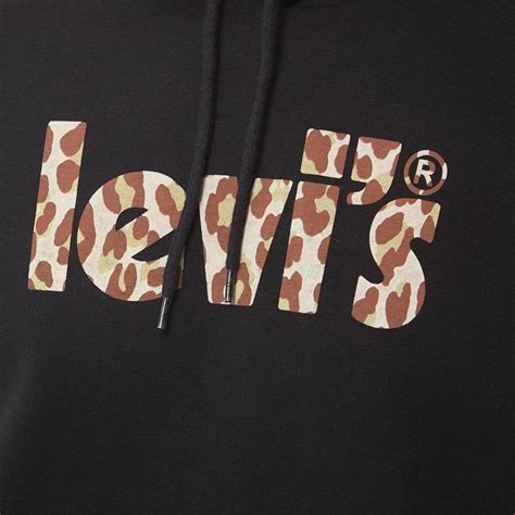 Buy Levis Mens T3 Graphic Hoodie Lse Poster Cheetah Camo M Mineral Black