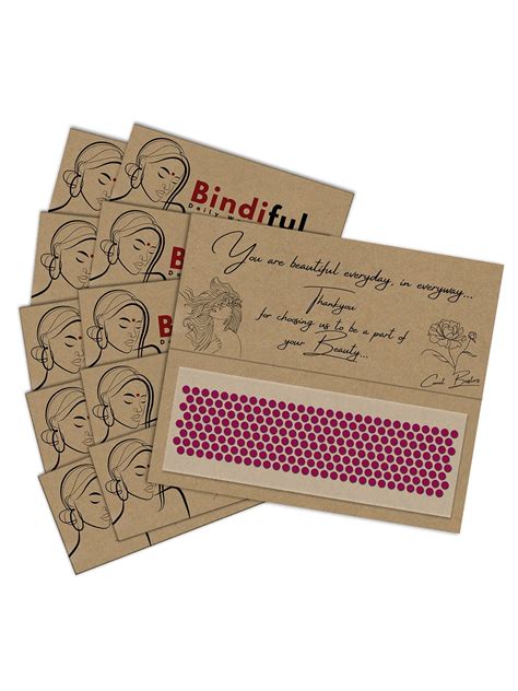Buy Comet Busters Bindiful Set Of 10 Traditional Bindis Hot Pink
