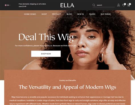 Shopify Womens Wigs Storeecommerce Website Design Behance