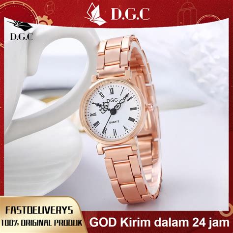 Jual Dgc Jam Tangan Wanita Analog Quartz Casual Fashion Strap Rantai Stainless Steel Couple Pria