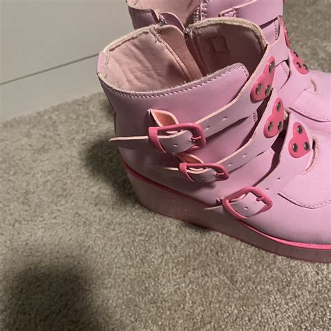 Cute Pink Ankle Platform Boots 2inch Platform Depop