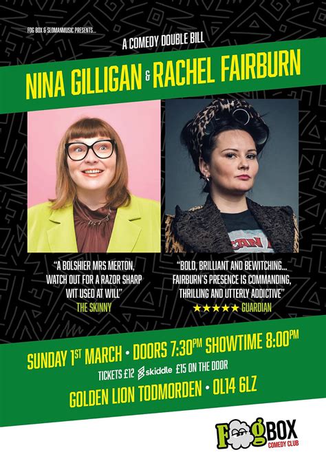 Fog Box Comedy Nina Gilligan And Rachel Fairburn Golden Lion Tod