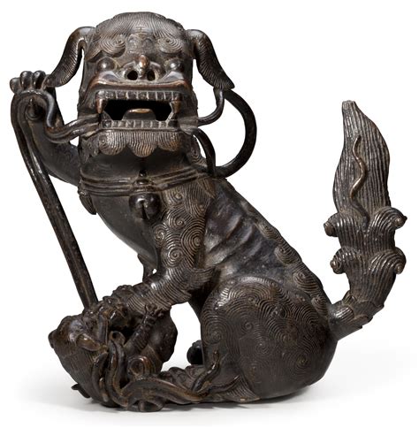 A Bronze Figure Of A Buddhist Lion Late Ming Early Qing Dynasty