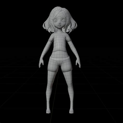 Girl Anime Character 3d Model By Hikkijack
