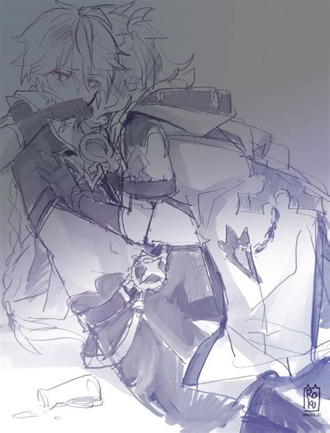 Albedo X Aether Albedo Ship Art Anime Art