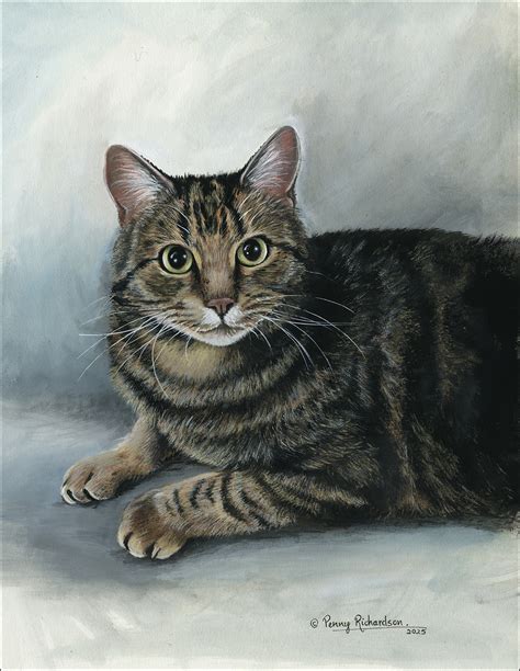 Cat Portrait Painting From Stamford In Lincolnshire Cat Artist