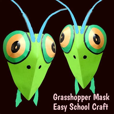 Grasshopper Face Mask Making Easy Paper Craft School Craft