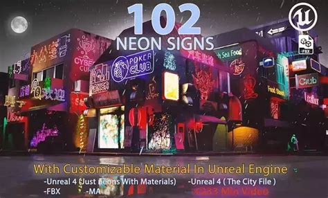 3d Model Neon Signs Pack Vr Ar Low Poly Cgtrader