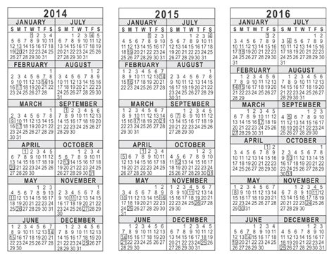 Day Of Year Printable Calendar For 2014