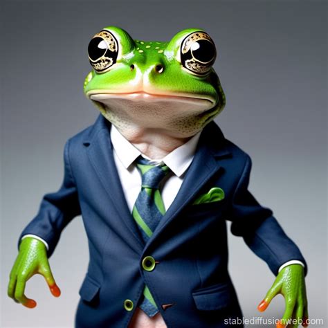 Frog Posed In Human Clothes Stable Diffusion Online