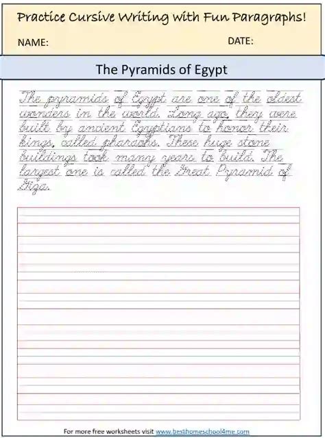Free Cursive Writing Paragraph Worksheets Pdf Fun And Easy Practice For