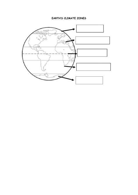 Earths Climate Zones Worksheet