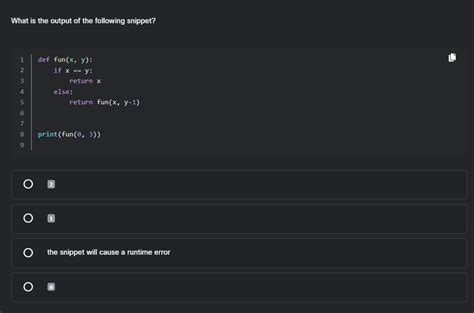 What Is The Output Of The Following Snippet Studyx
