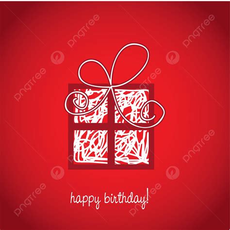 Happy Birthday Ribbon Present Isolated Vector Ribbon Present