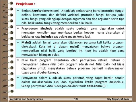 ppt pertemuan 2 algoritma and pemrograman powerpoint presentation id