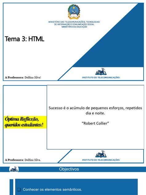 Elementos Semanticos Em Html Pdf Html Html5