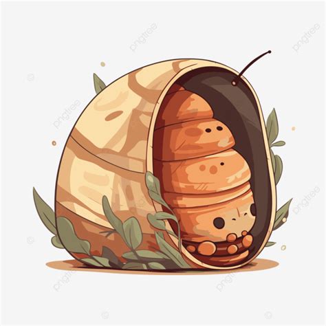 Cocon Tekening This Illustration Represents Cocoon Of Bombyx Mori