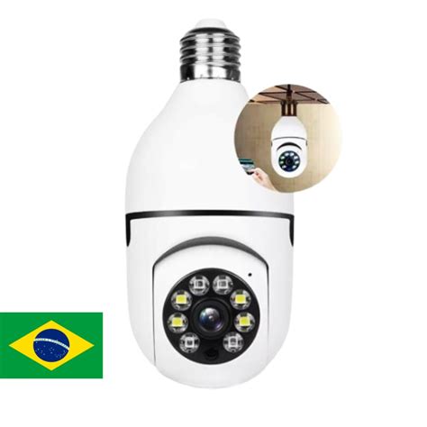 Câmera De Segurança Lâmpada Bocal Wifi 360 Full Hd Sem Fio Visão