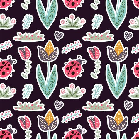 Seamless Spring Vector Pattern Premium Vector