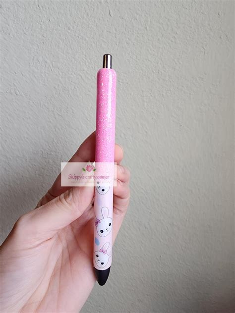 Easter Bunny Glitter Pen Glitter Pen Easter Pen Personalized Glitter