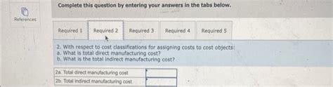 solved problem 1 24 static different cost classifications