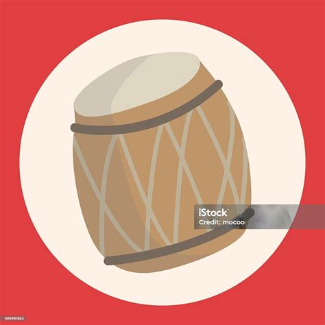 Stock Ilustrace Nástroj Buben Kreslené Tématické Prvky Stáhnout