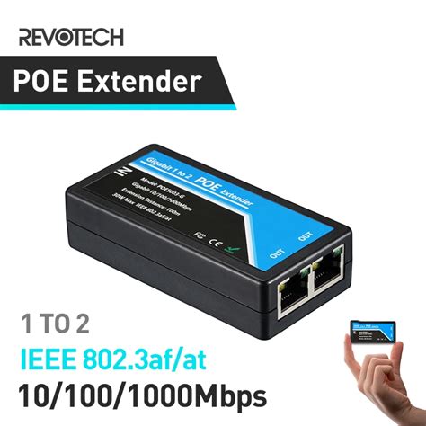 Revitech Extensor Poe De 2 Puertos Gigabit Estándar Ieee 8023afat