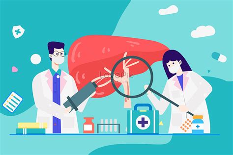 Hepatitis Japanese Medical Illustration Vector Design Illustration