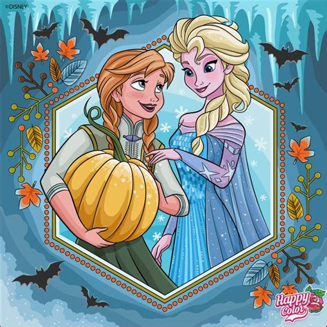 Elsa And Anna With A Pumpkin By Drawingliker100 On Deviantart