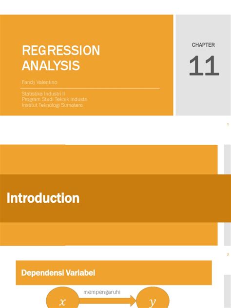 Chapter 11 Regression Analysis Pdf Metode And Bahan Ajar
