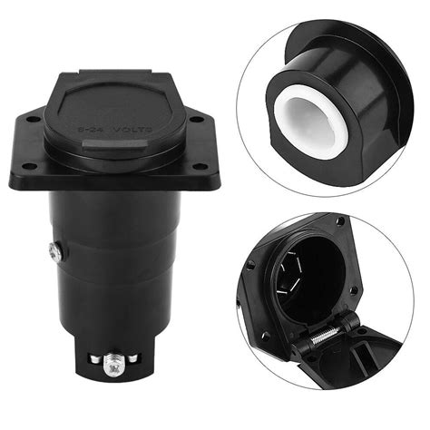 7 Way 7 Pin Round Trailer Connector Male And Female Rv Plug Blade