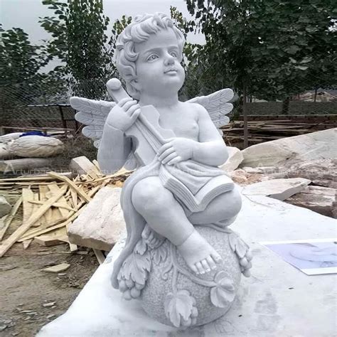 Cherub Garden Statue Sitting On A Ball Cherub Sculpture