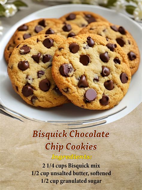 Unique Bisquick Chocolate Chip Cookies Ingredients 2 1 4 Cups Bisquick Mix 1 2 Cup Unsalted