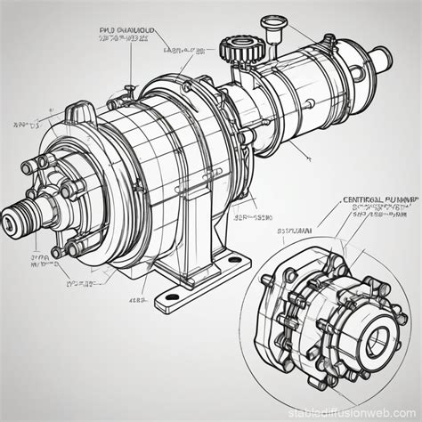 Centrifugal Pump Assembly Drawing Stable Diffusion Online