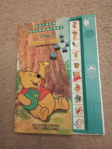 Winnie The Pooh And Tigger Too Golden Sound Story Book Talks Makes Sounds
