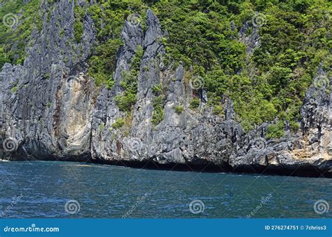 Massive Limestone Rocks At The El Nido Archipelago Stock Image Image