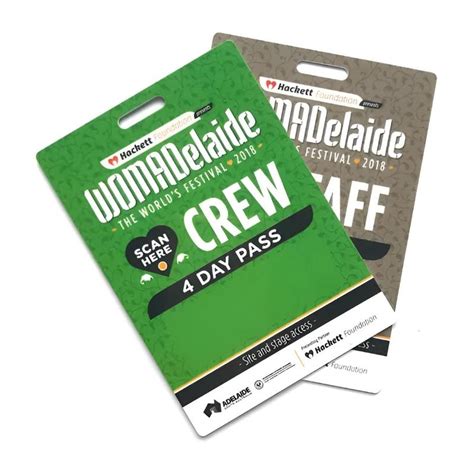 Premium Printed Laminate Event Pass With Rfid Merch Milk