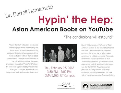 “hypin The Hep Asian American Boobs On Youtube ” Talk By Dr Darrell Hamamoto
