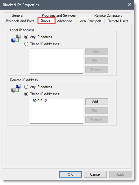 Configuring Windows Firewall To Allow Or Block Ip Addresses