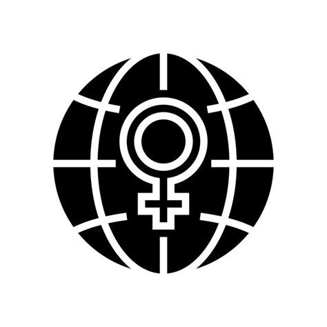 Women Empowerment Feminism Woman Glyph Icon Vector Illustration