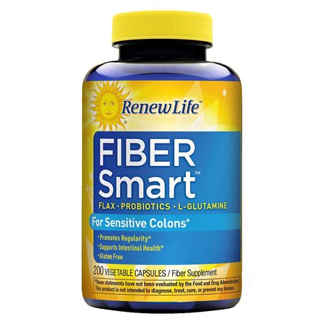 Renew Life Fibersmart Fiber Dietary Supplement Vegetable Capsules