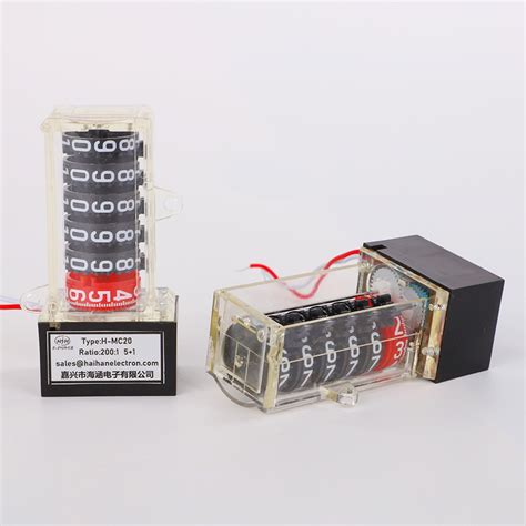Stepper Motor Counter With Transparent Plastic Body Stepper Motor