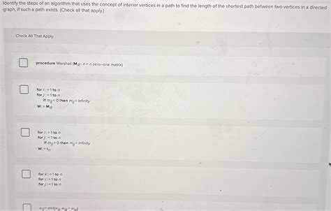Solved Identify The Steps Of An Algorithm That Uses The Chegg