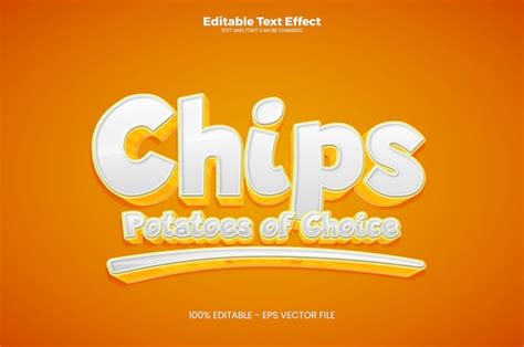 Premium Vector Chips Editable Text Effect In Modern Trend